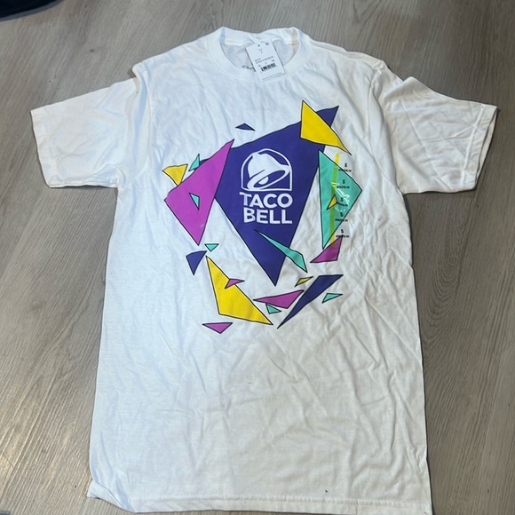 Taco Bell | Shirts | Taco Bell 9s Style Logo White Tee | Poshmark